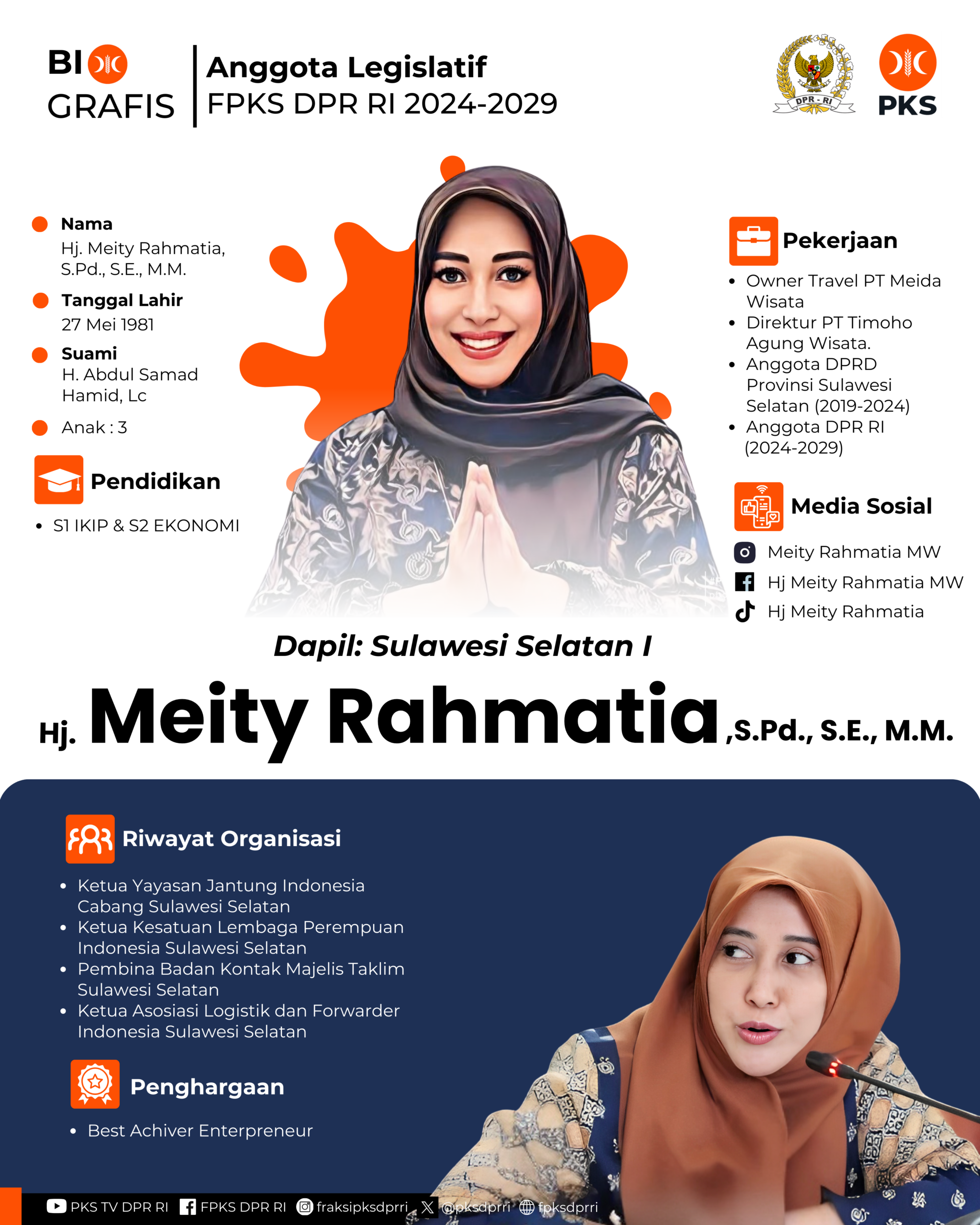 Anggota DPR RI DR. HJ. MEITY RAHMATIA, S.PD., S.E., M.M. | Fraksi PKS